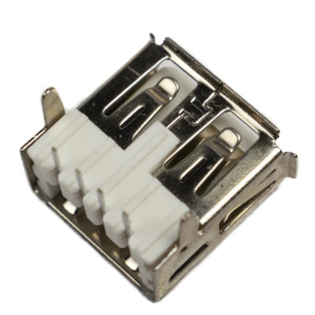 Right Angled Solder A Type USB 2.0 Female 4-Pin PCB Socket Connector ...