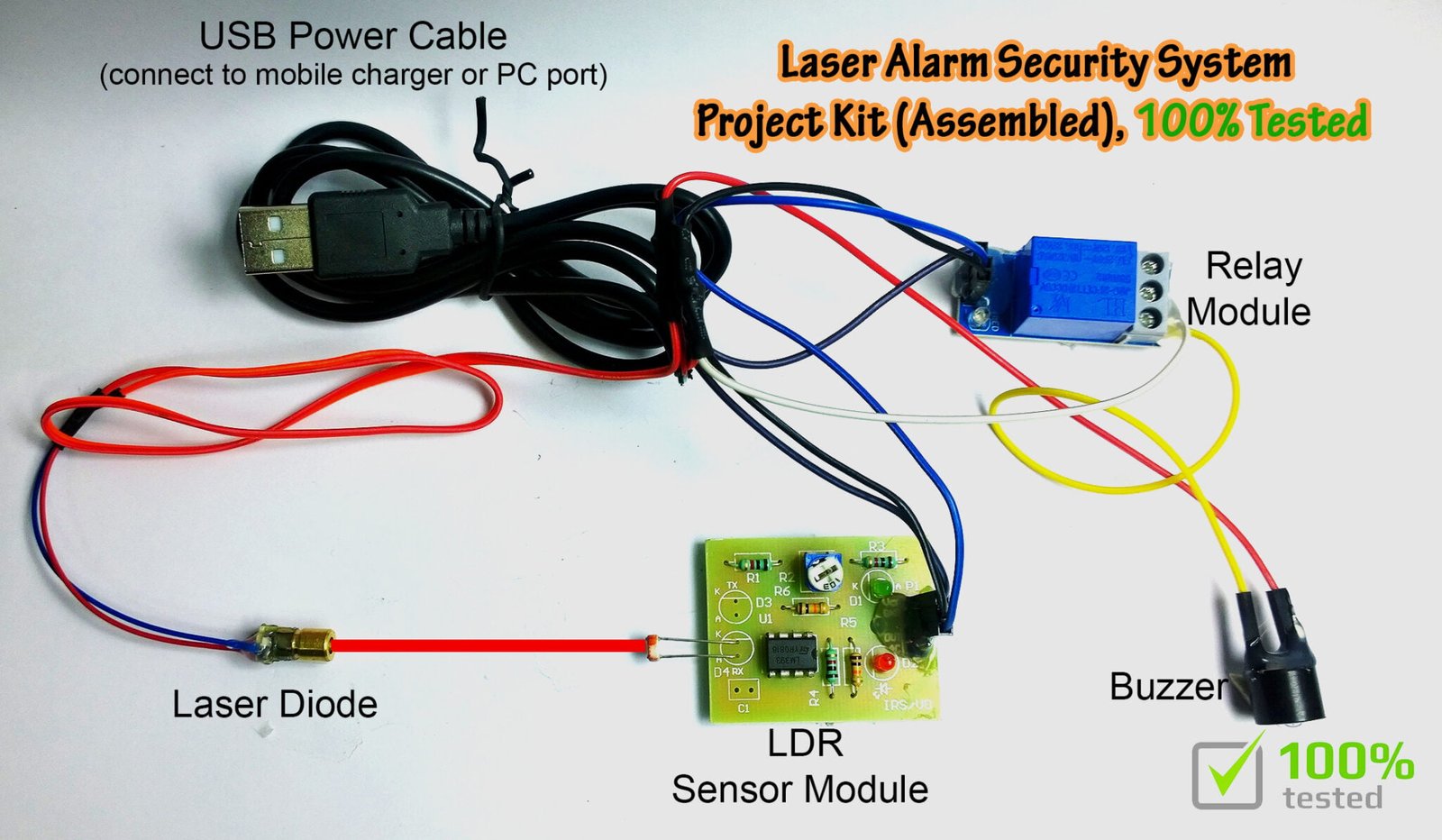 Laser Alarm Security System Project DIY Kit for Science Project Model ...