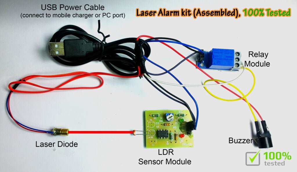 Laser Alarm DIY Experiments Science Project Model STEM KIT (Assembled ...