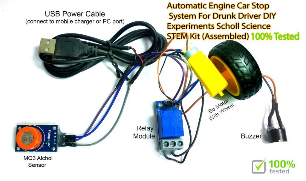 Automatic Engine Car Stop System for Drunk Driver DIY Science Project ...