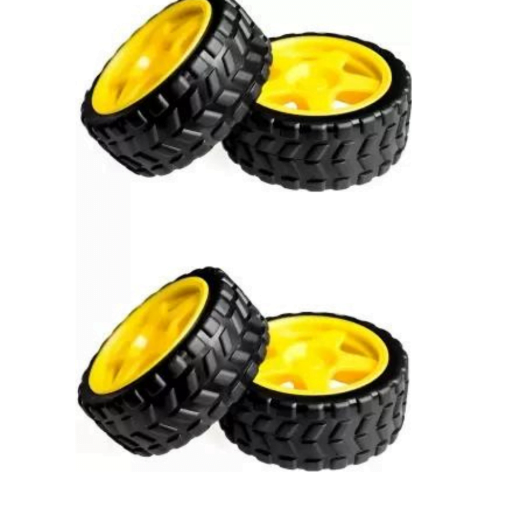Robot Tire, Yellow wheel for BO DC Motor(Pack of 4) Automotive ...