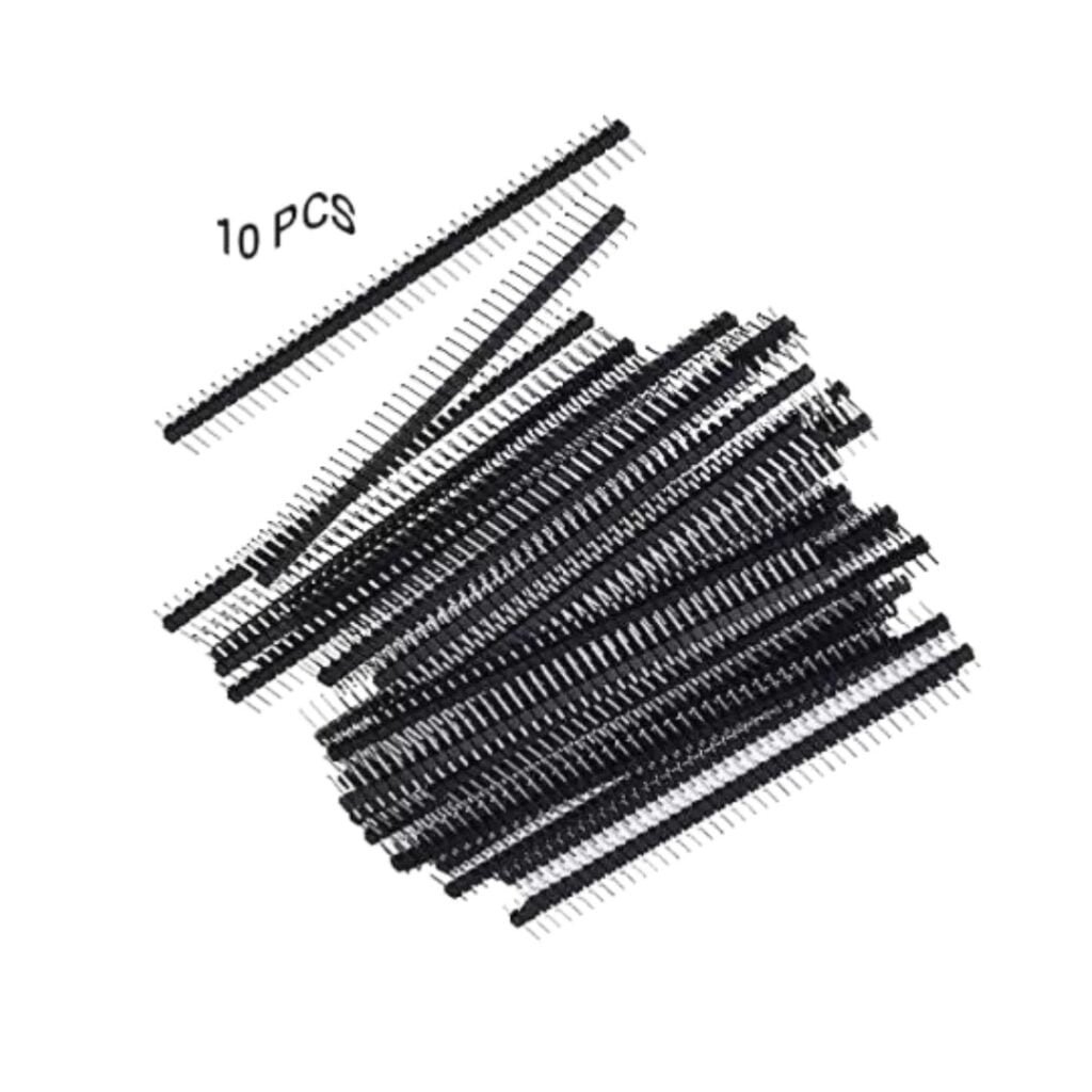 40 Pin 0.1 Inch (2.54mm) Straight Single Row Male Pin Header Connector ...