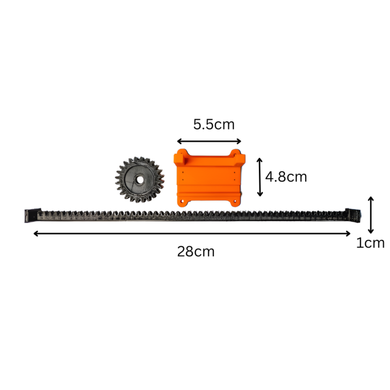Rack and Pinion for MG995 Motor (Rack Length 285mm) - 027 - Rack and ...