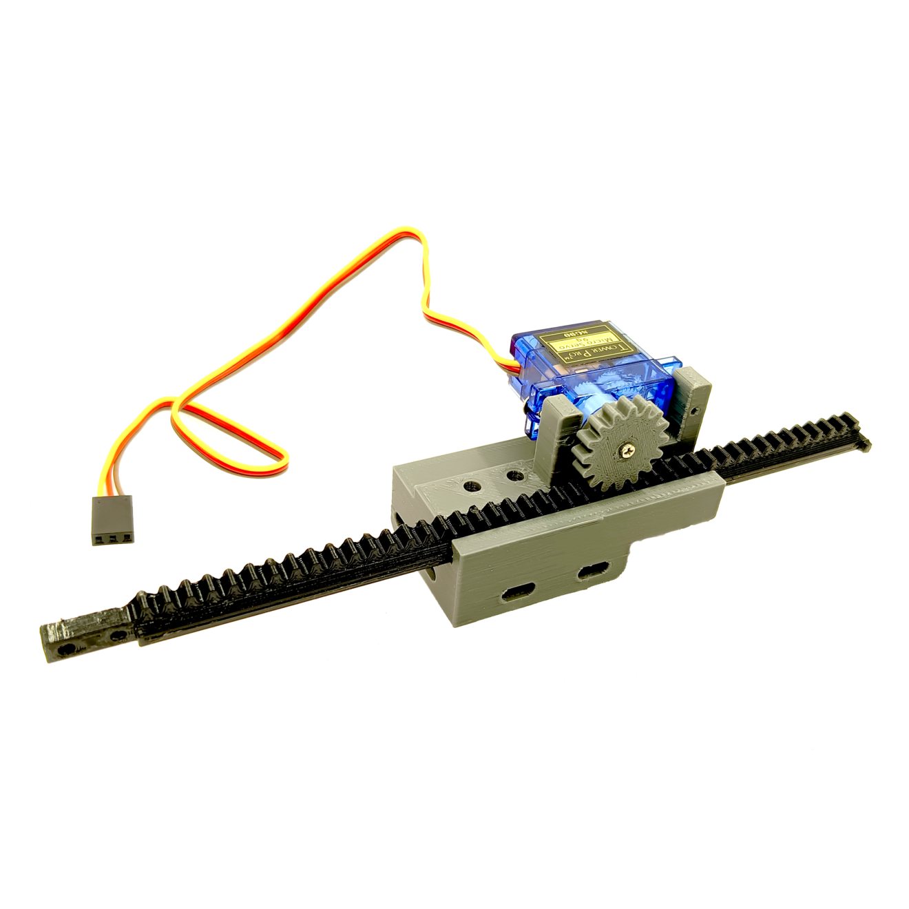 SG90/MG90 Servo Motor Rack and Pinion | 160mm Rack for Robotics ...